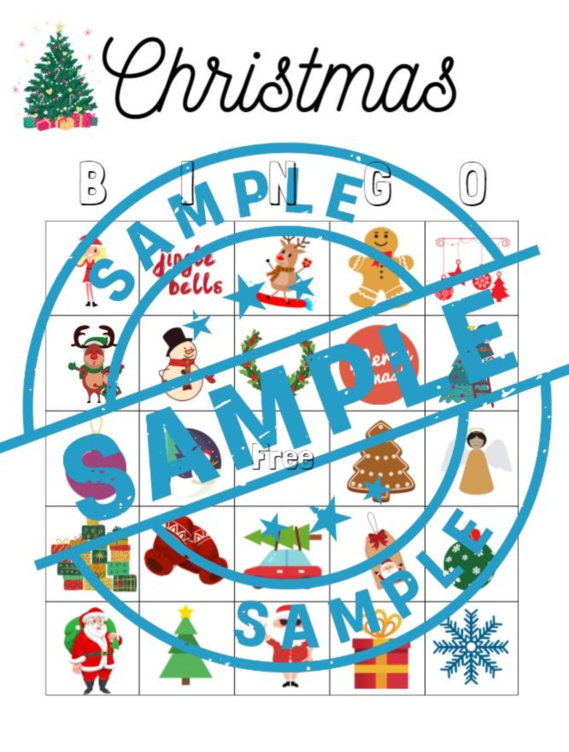 Christmas Bingo Game Printable Holiday Bingo Cards Festive Bingo Game ...