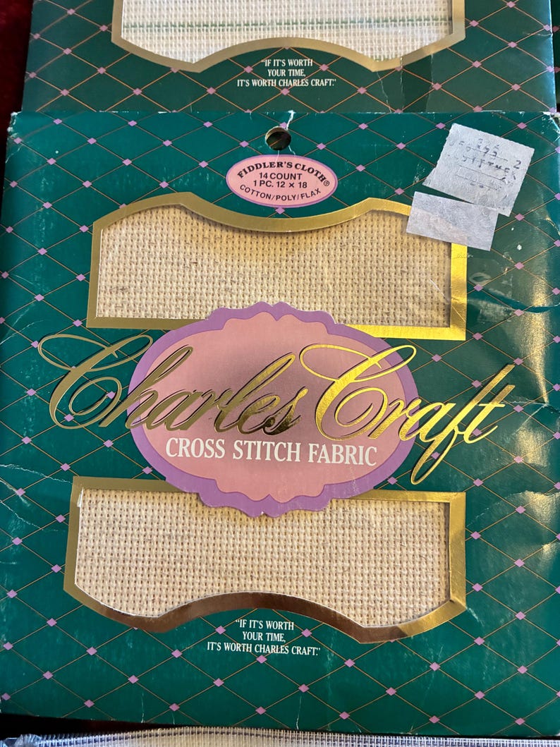 A Lot of Cross Stitch Fabrics and Waste Canvas for Cross Stitch - Etsy