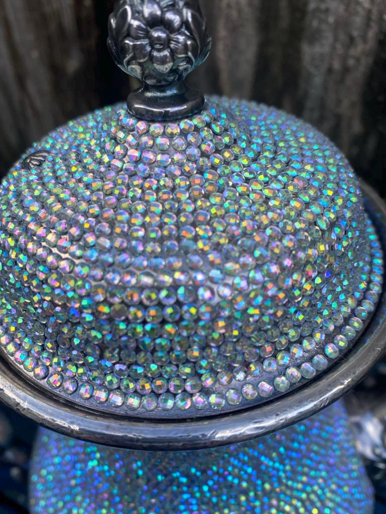 Handcrafted Vintage Teapot Covered With Rhinestones, Handcrafted Teapot ...