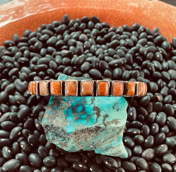 Orange Spiny Oyster Shell and Sterling Silver Southwe… - Gem