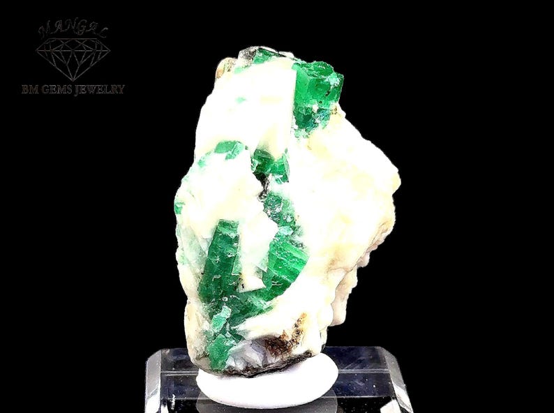 Raw Natural Emerald Specimen Mineral 52.1 Grams From Pakistan Swat ...