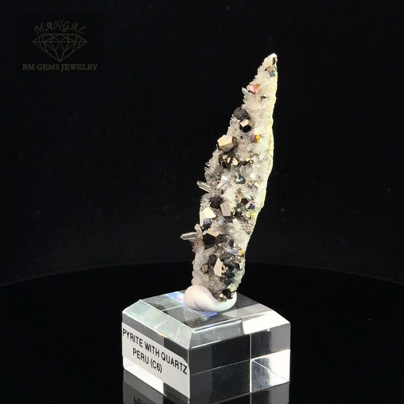 Natural Pyrite With Quartz 35.8 Grams From Peru - Etsy