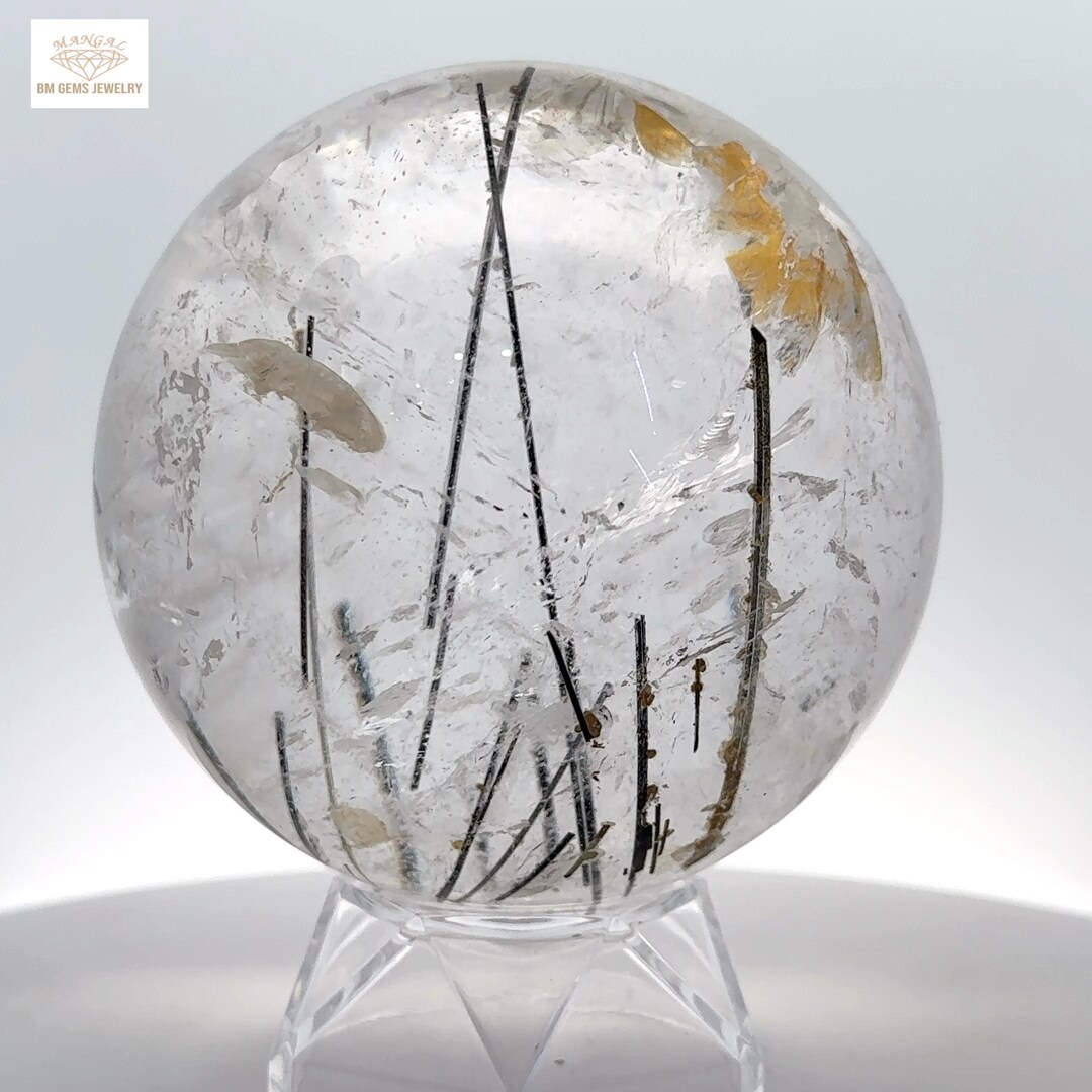 Rutilated Quartz Sphere, Also Known as Rutilated Crystal Ball. - Etsy