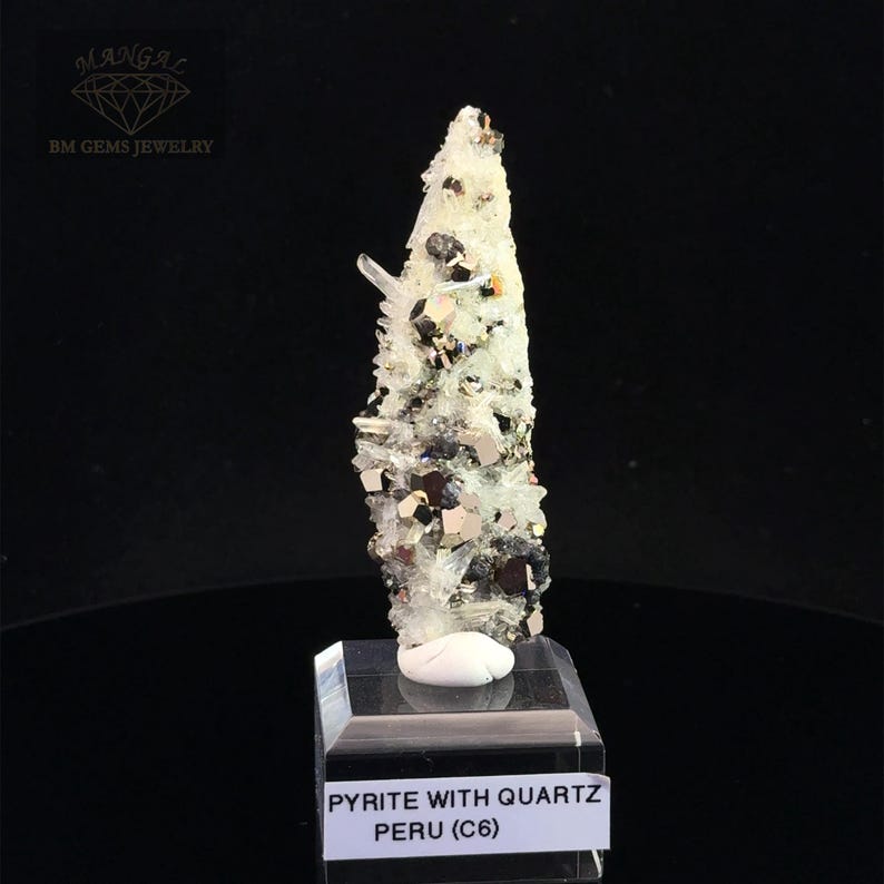 Natural Pyrite With Quartz 35.8 Grams From Peru - Etsy
