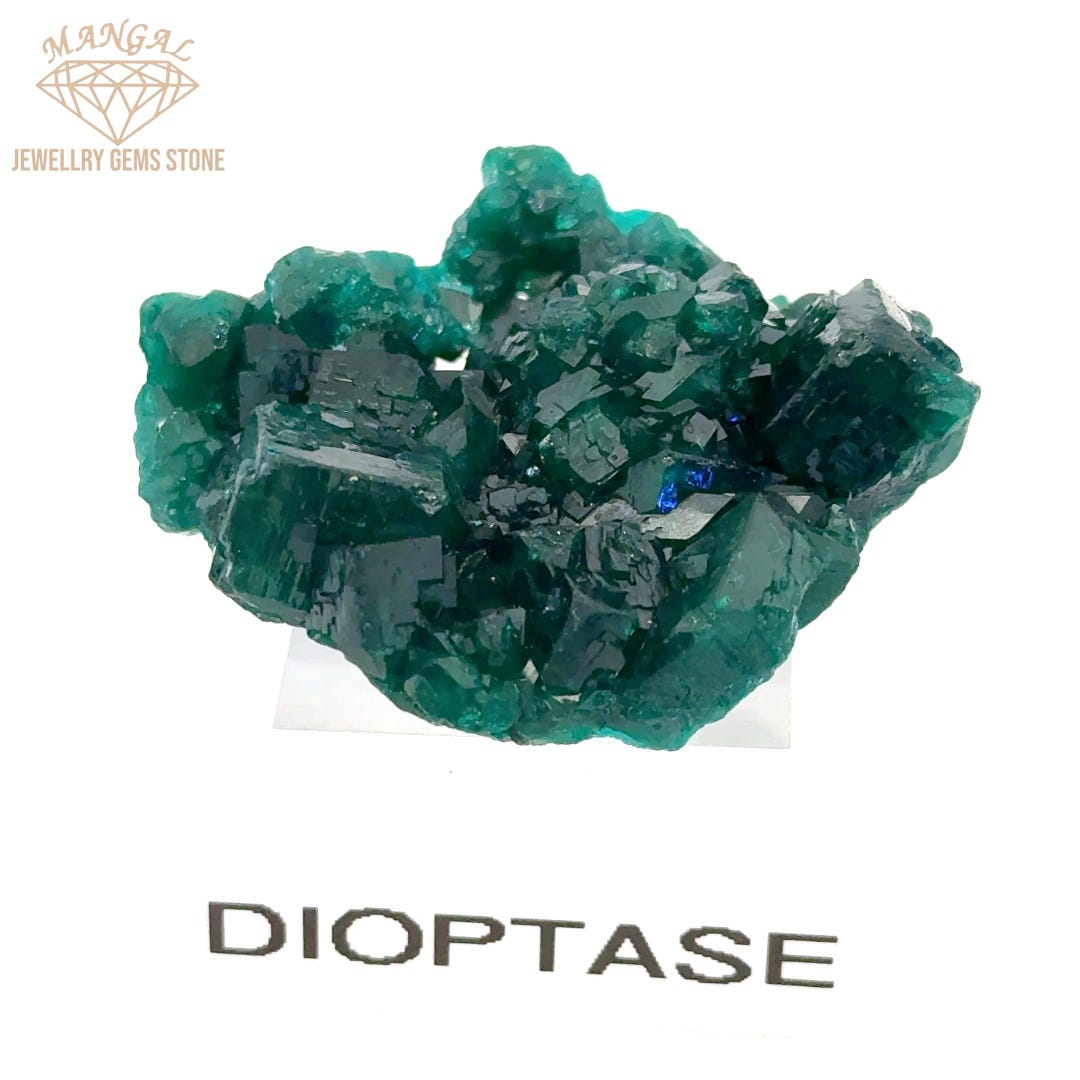 Rare Dioptase Mineral, Dioptase is a Green Gemstone With a Blue Tint ...