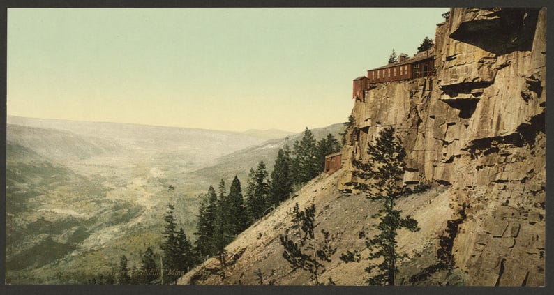 Colorado. "american-nettie" Mine, Ouray 1898. Vintage Photo Panorama ...