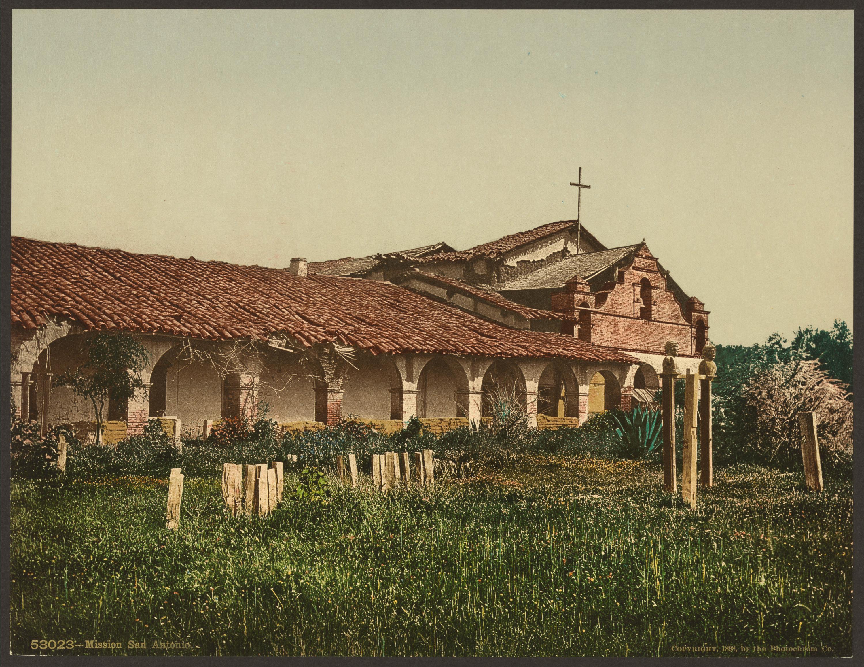 Mission San Antonio 1898. Vintage Photo Postcard Reprint 8x10-up. San ...
