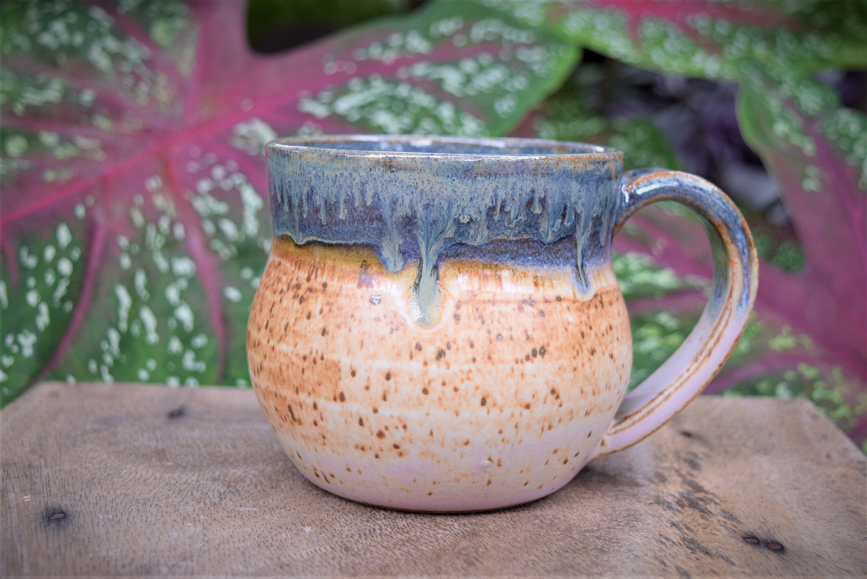 Fat Bottom Ceramic Mug Speckled Coffee Mug Round Mug With | Etsy