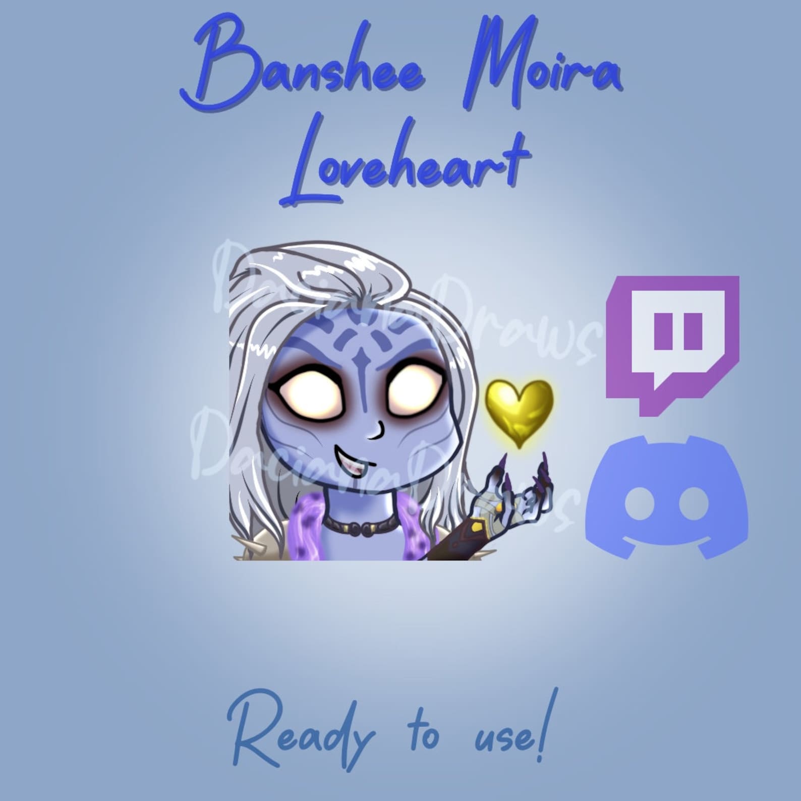 Banshee Moira Heart Emote OW2 - Etsy