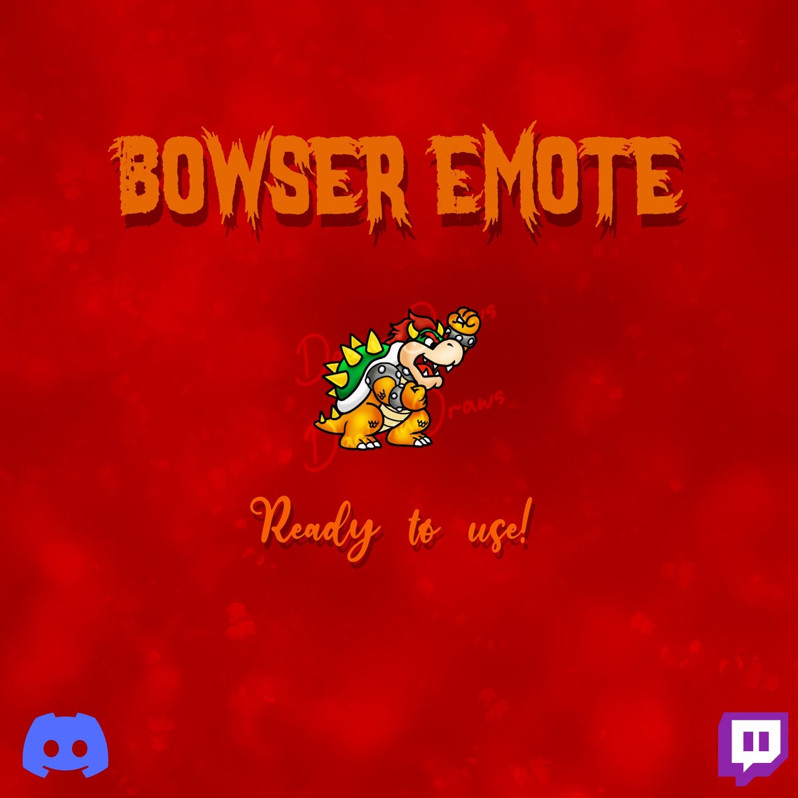 Bowser Emote - Etsy