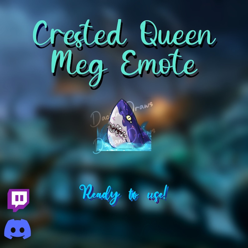 Crested Queen Meg Emote - Etsy UK