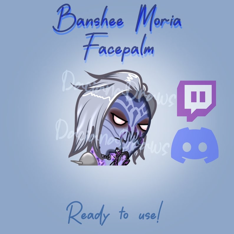 Banshee Moira Facepalm Emote - Etsy
