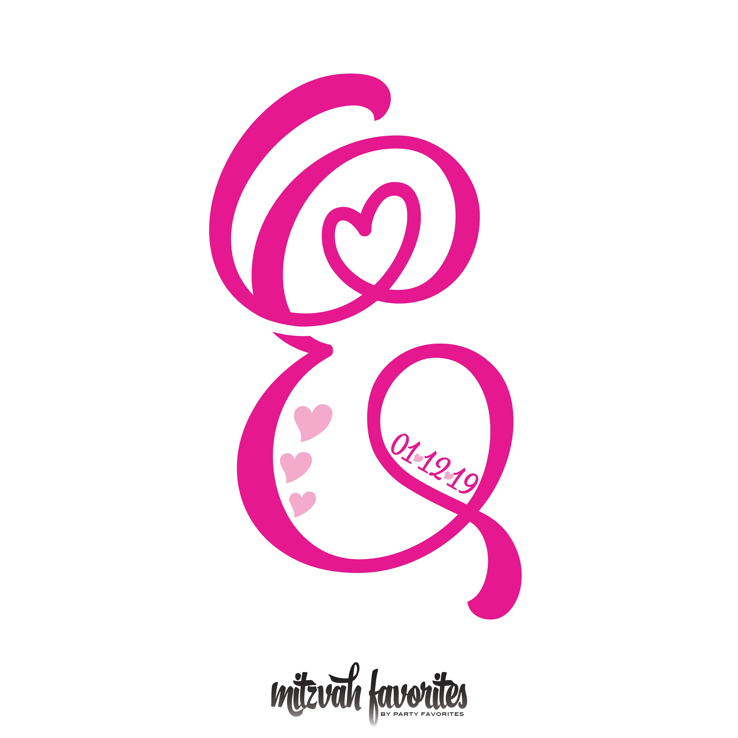 Heart Monogram Mitzvah Logo - Etsy