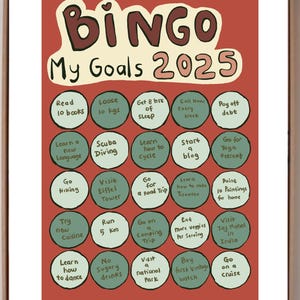 2025 Goal Setting Bingo Card Template Create Your Own Vision Board ...