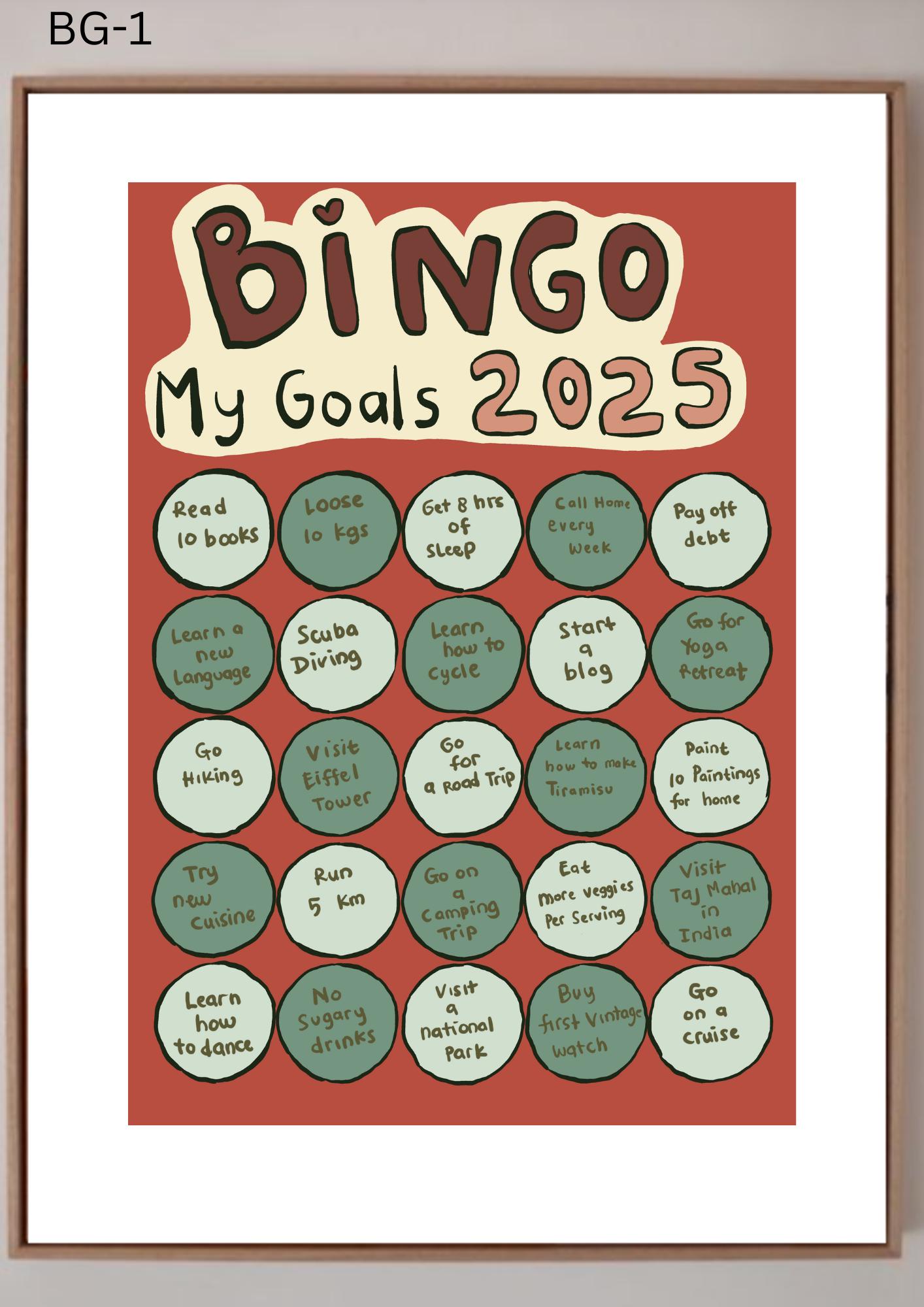 2025 Goal Setting Bingo Card Template Create Your Own Vision Board ...