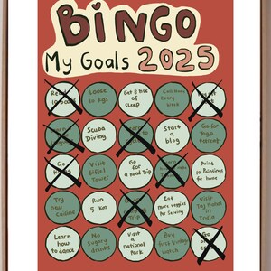 2025 Goal Setting Bingo Card Template Create Your Own Vision Board ...