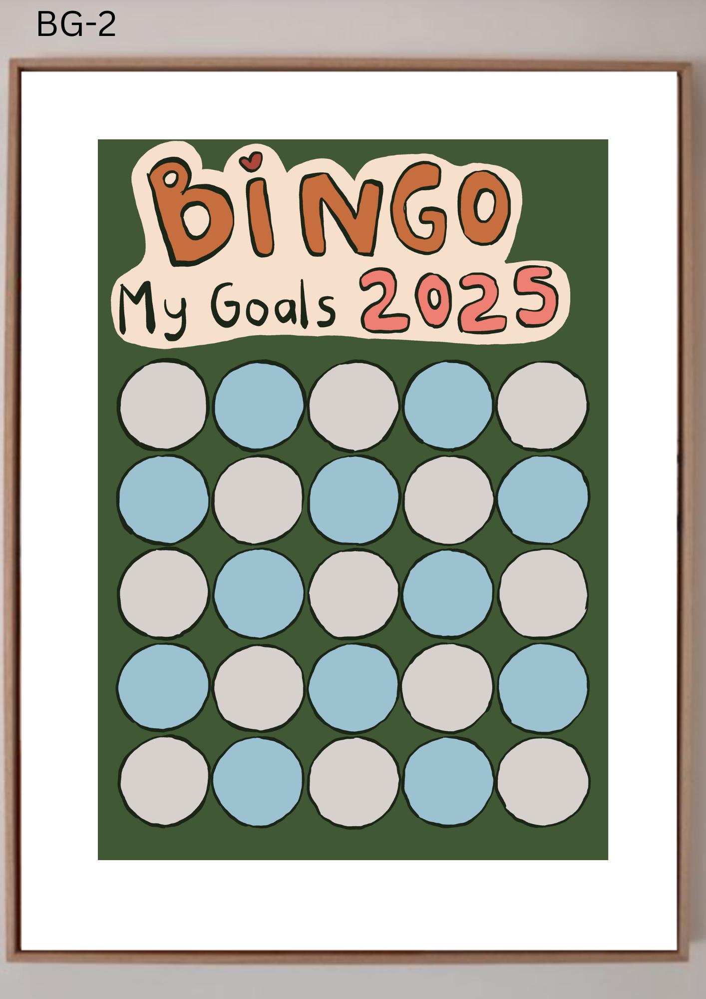 2025 Goal Setting Bingo Card Template Create Your Own Vision Board ...