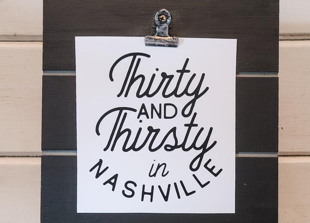 Thirty and Thirsty Decal*30th Birthday Party Supplies* 30th Birthday ...