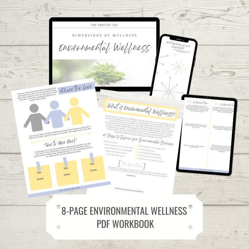 Environmental Wellness Workbook - Etsy