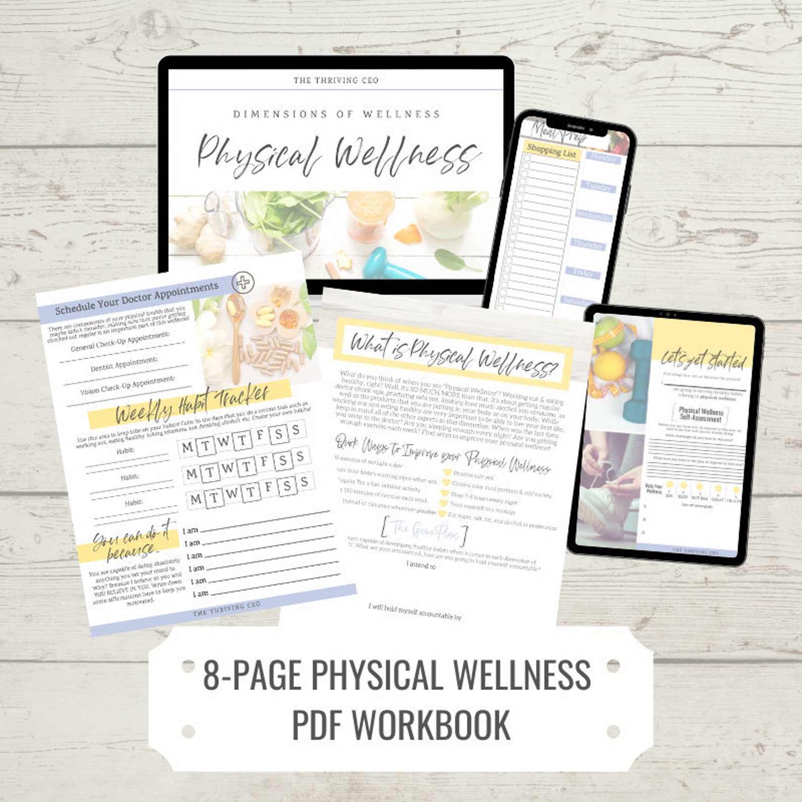Physical Wellness Workbook - Etsy