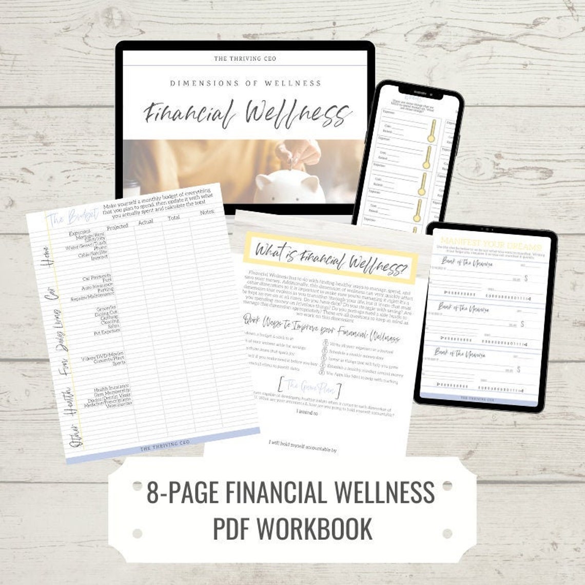Financial Wellness Workbook - Etsy