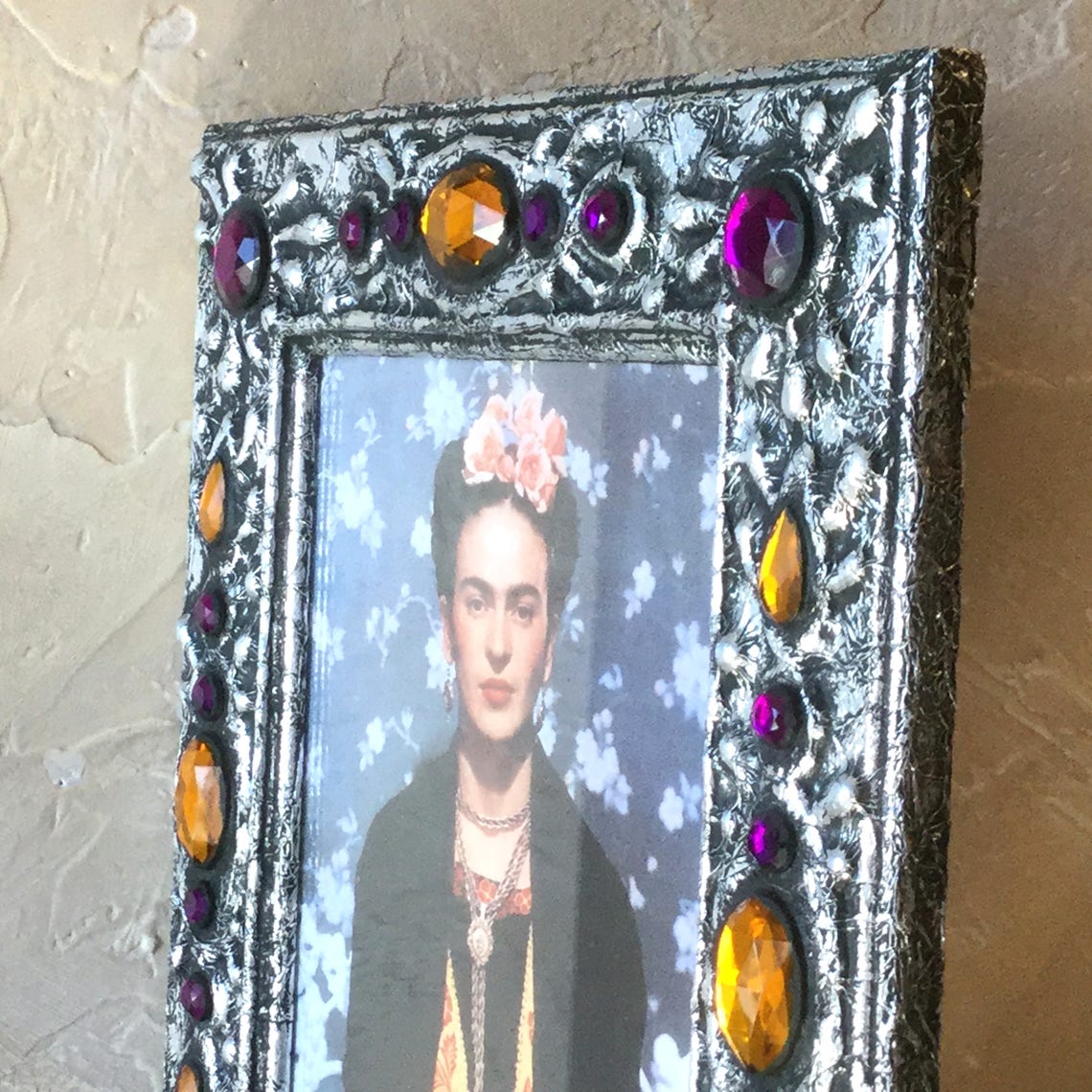 Frida Kahlo Shrine Assemblage Art Frame Jeweled Tin Picture - Etsy