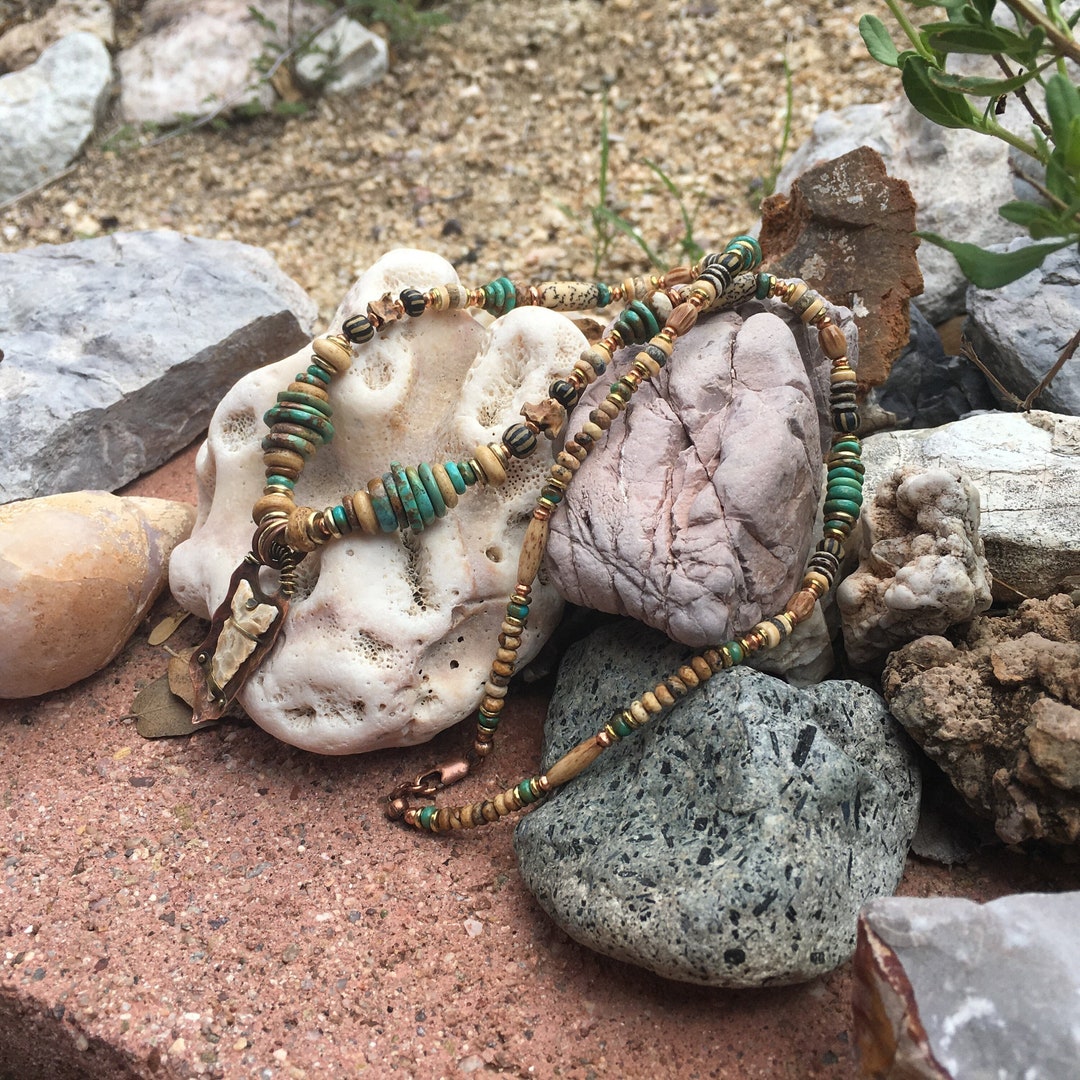 Rustic Mens Arrowhead Necklace. Earthy Primitive Womens Talisman ...