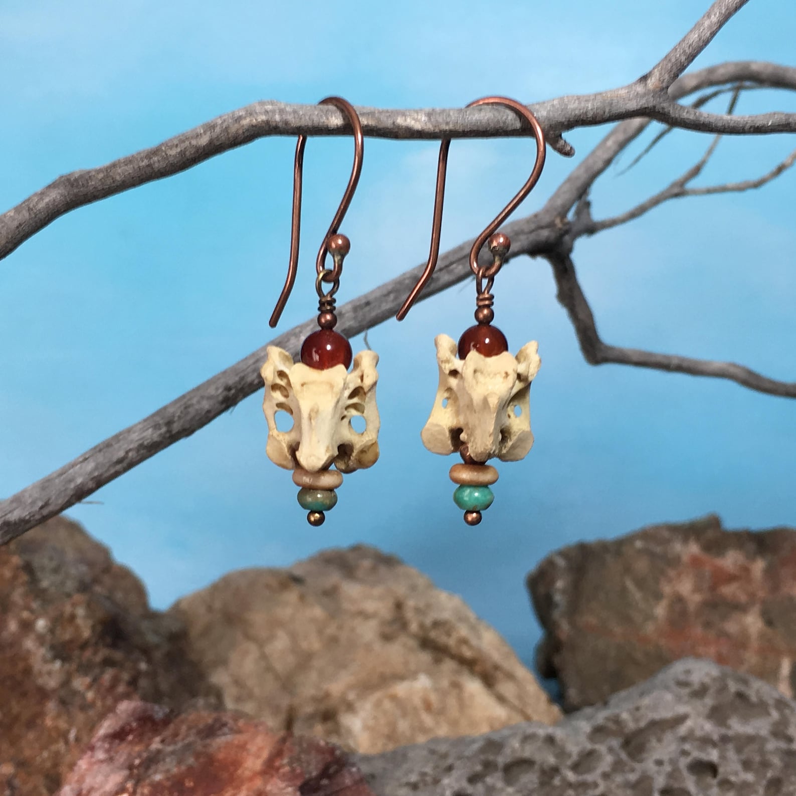 Vertebrae Earrings Chicken Bone Earrings Oddity Earrings | Etsy