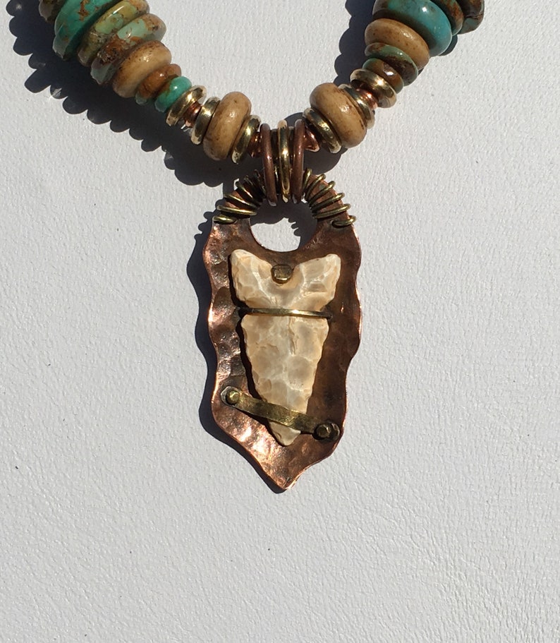 Rustic Mens Arrowhead Necklace. Earthy Primitive Womens - Etsy