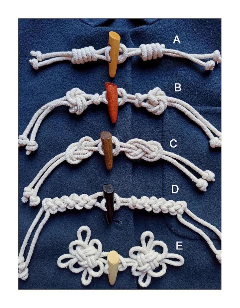 2 Pairs of Duffle Wooden Toggle Button,toggle Closures for Overcoat ...