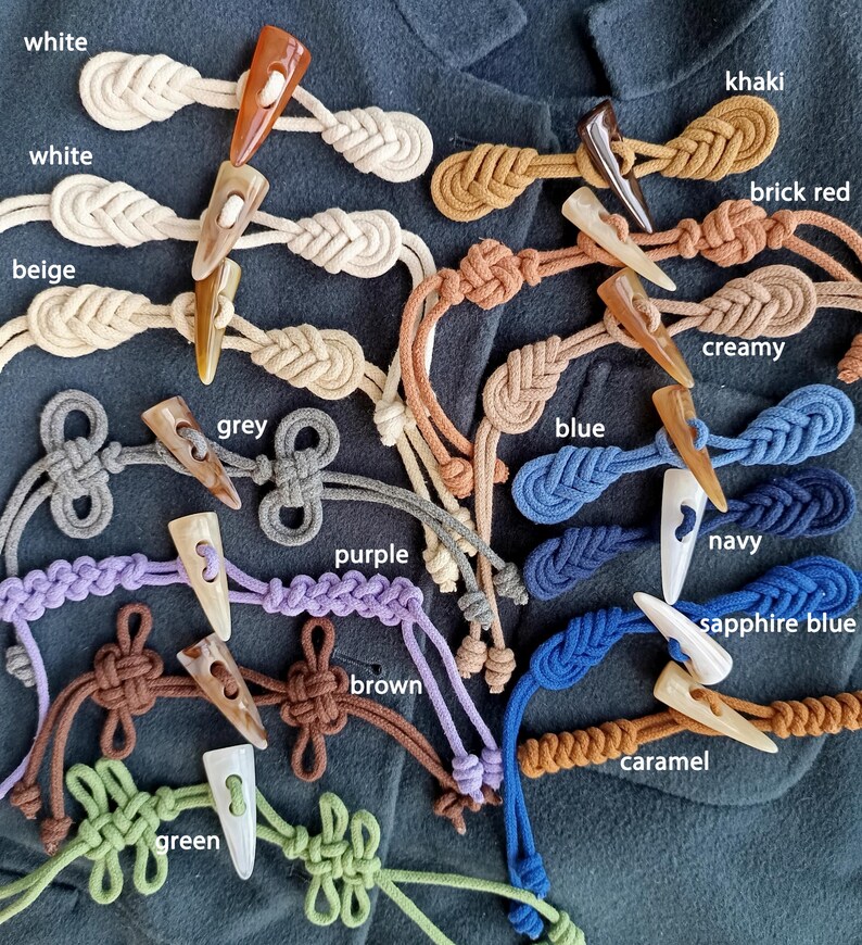 2 Pairs of Duffle Wooden Toggle Button,toggle Closures for Overcoat ...