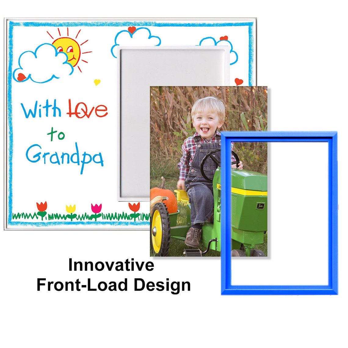 Grandpa Picture Frame, New Grandparent Gift, With Love to Grandpa Photo ...