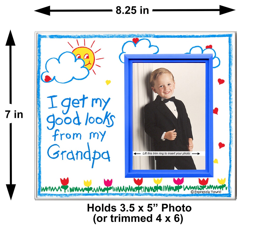 Grandpa Gift Picture Frame, New Grandparent Gift, I Get My Good Looks ...