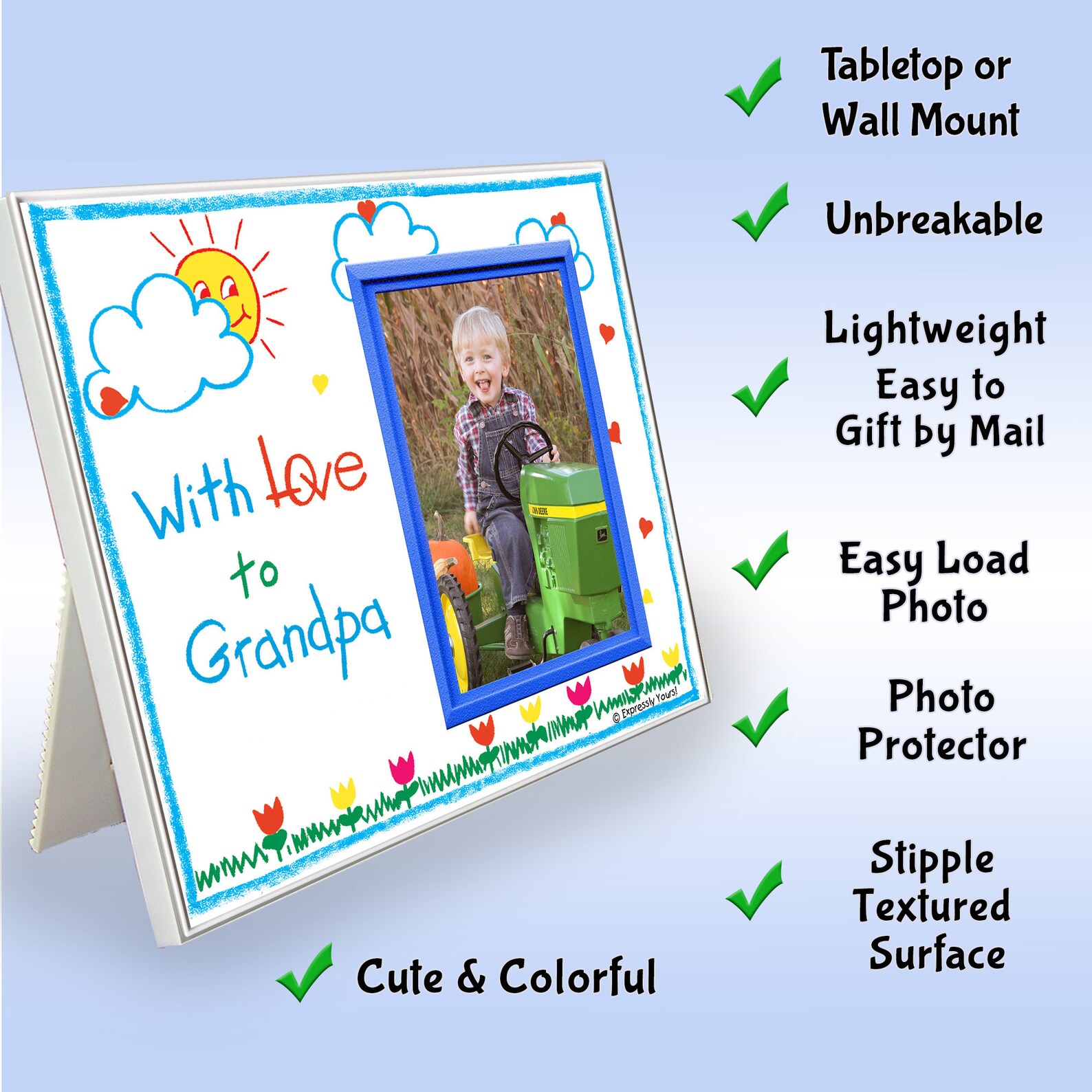 Grandpa Picture Frame, New Grandparent Gift, With Love to Grandpa Photo ...