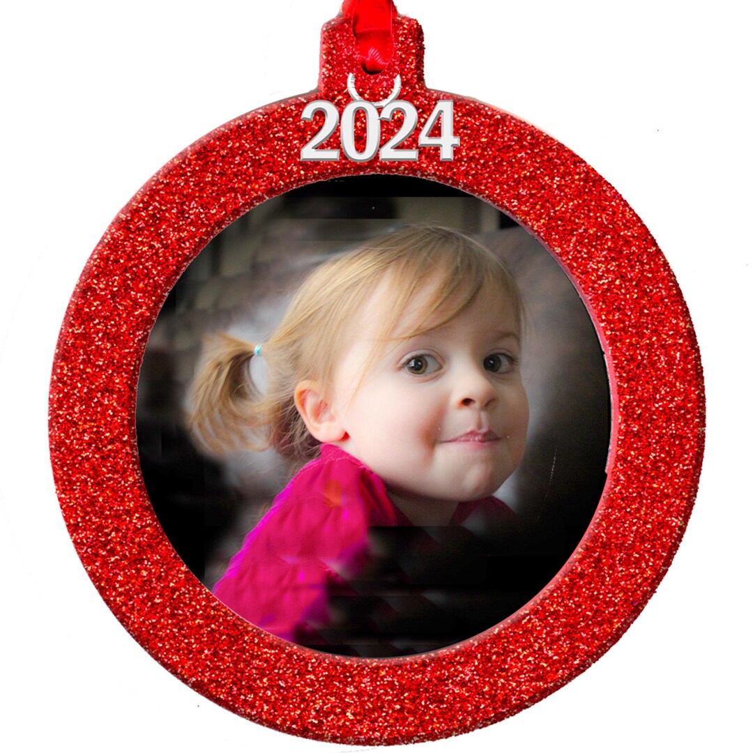2024 Photo Ornaments for Christmas Tree, Easy-load Magnetic Design ...