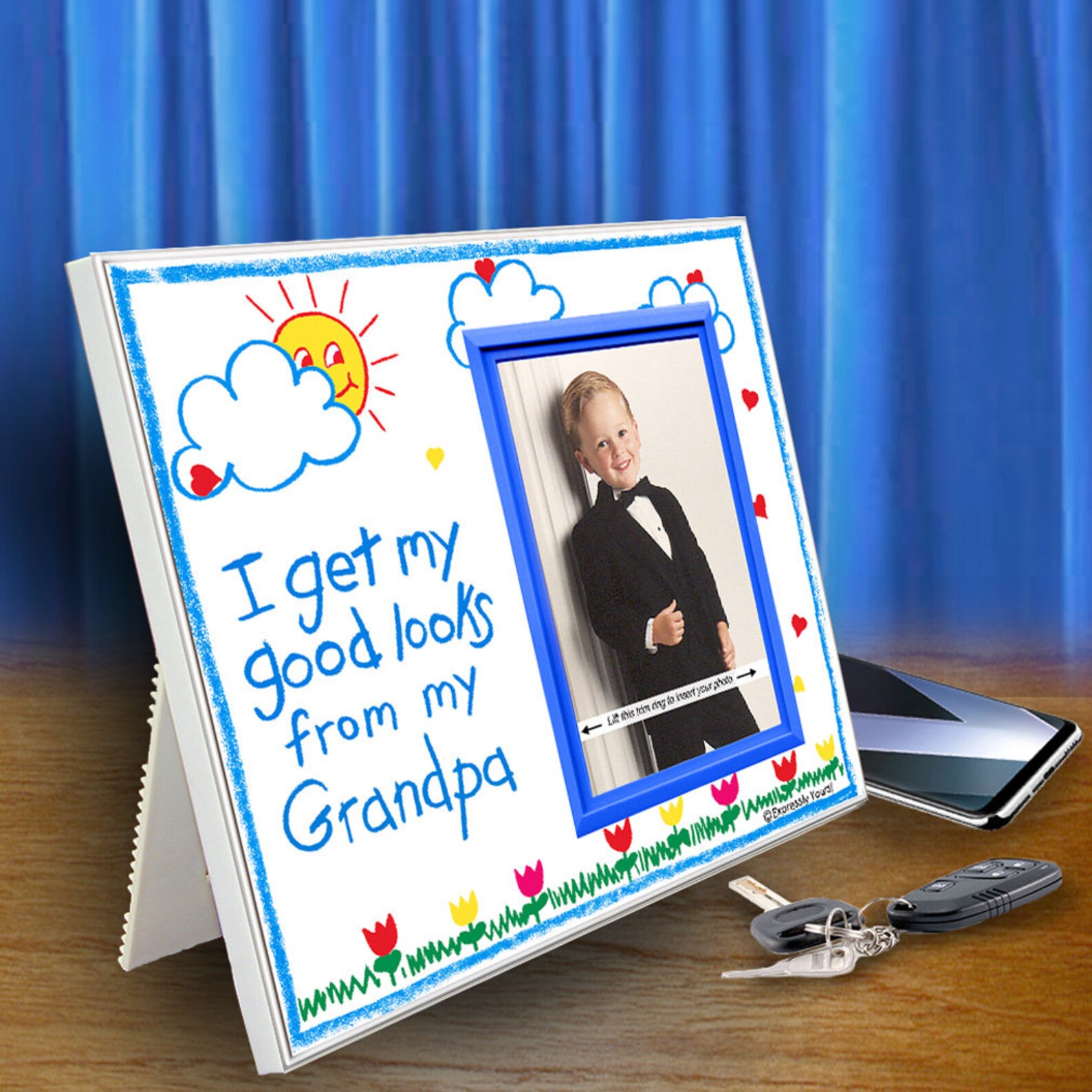 Grandpa Gift Picture Frame, New Grandparent Gift, I Get My Good Looks ...