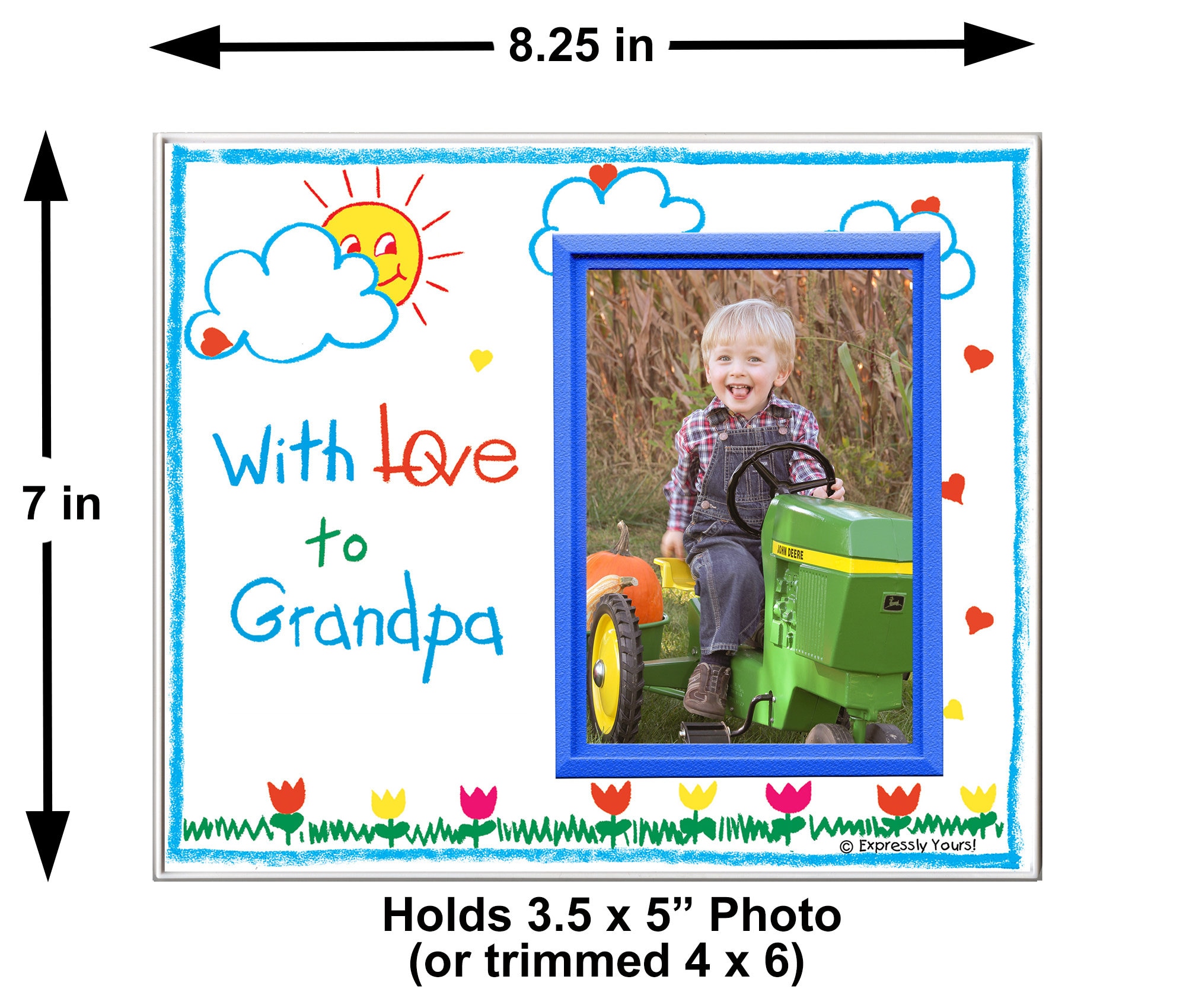 Grandpa Picture Frame, New Grandparent Gift, With Love to Grandpa Photo ...