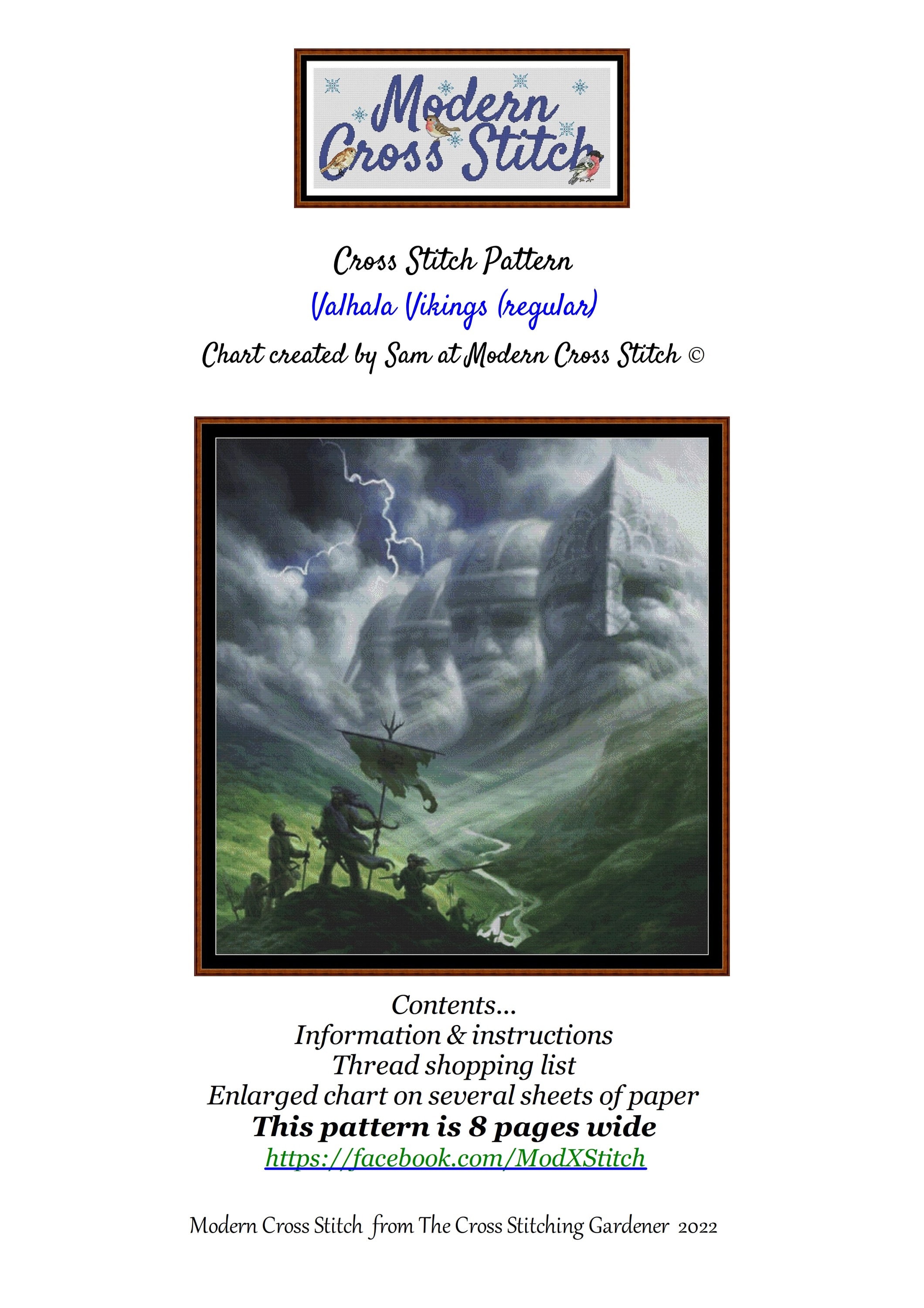 Valhalla Vikings ~~ Cross Stitch Pattern - Etsy