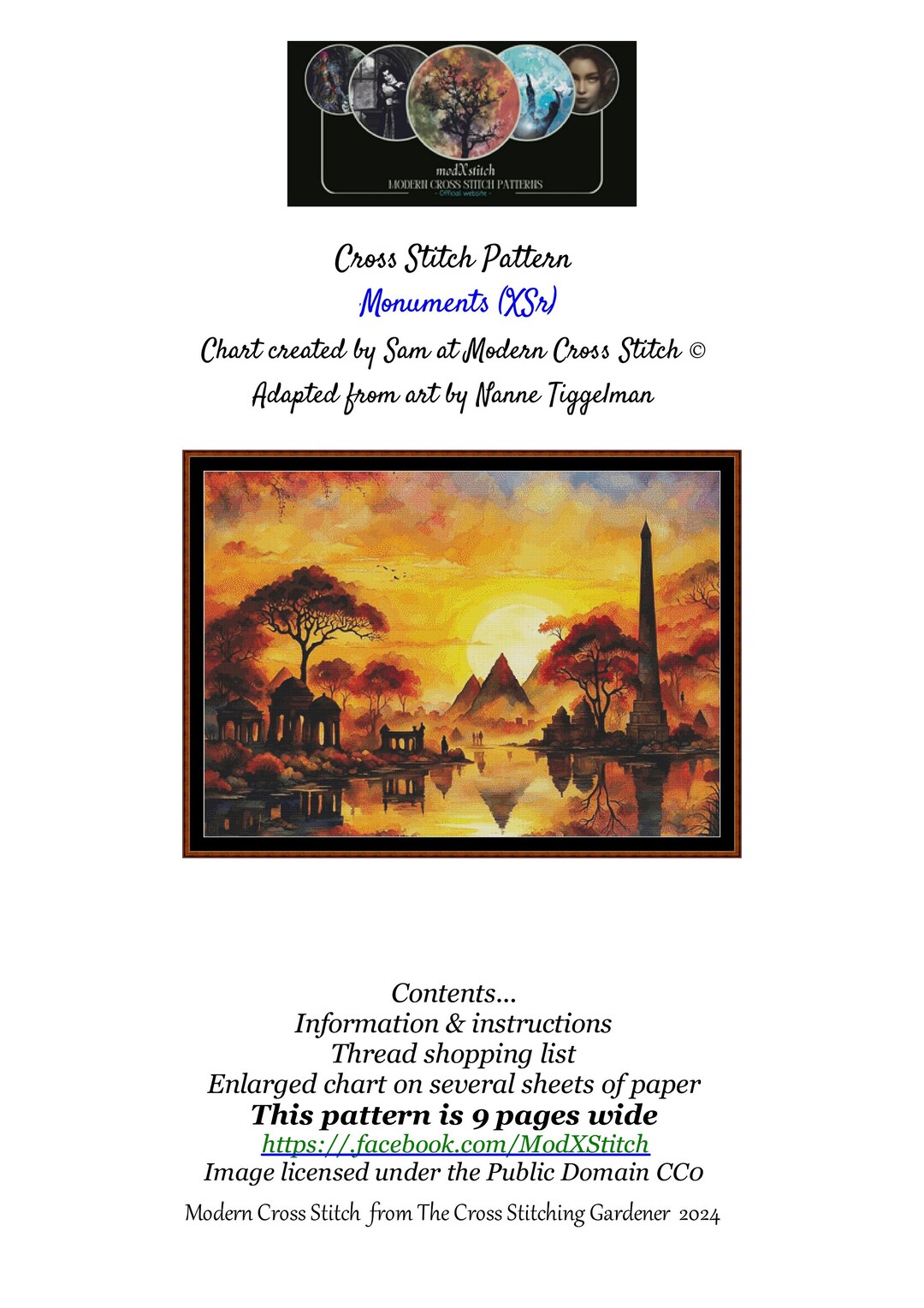 Monuments Cross Stitch Pattern - Etsy
