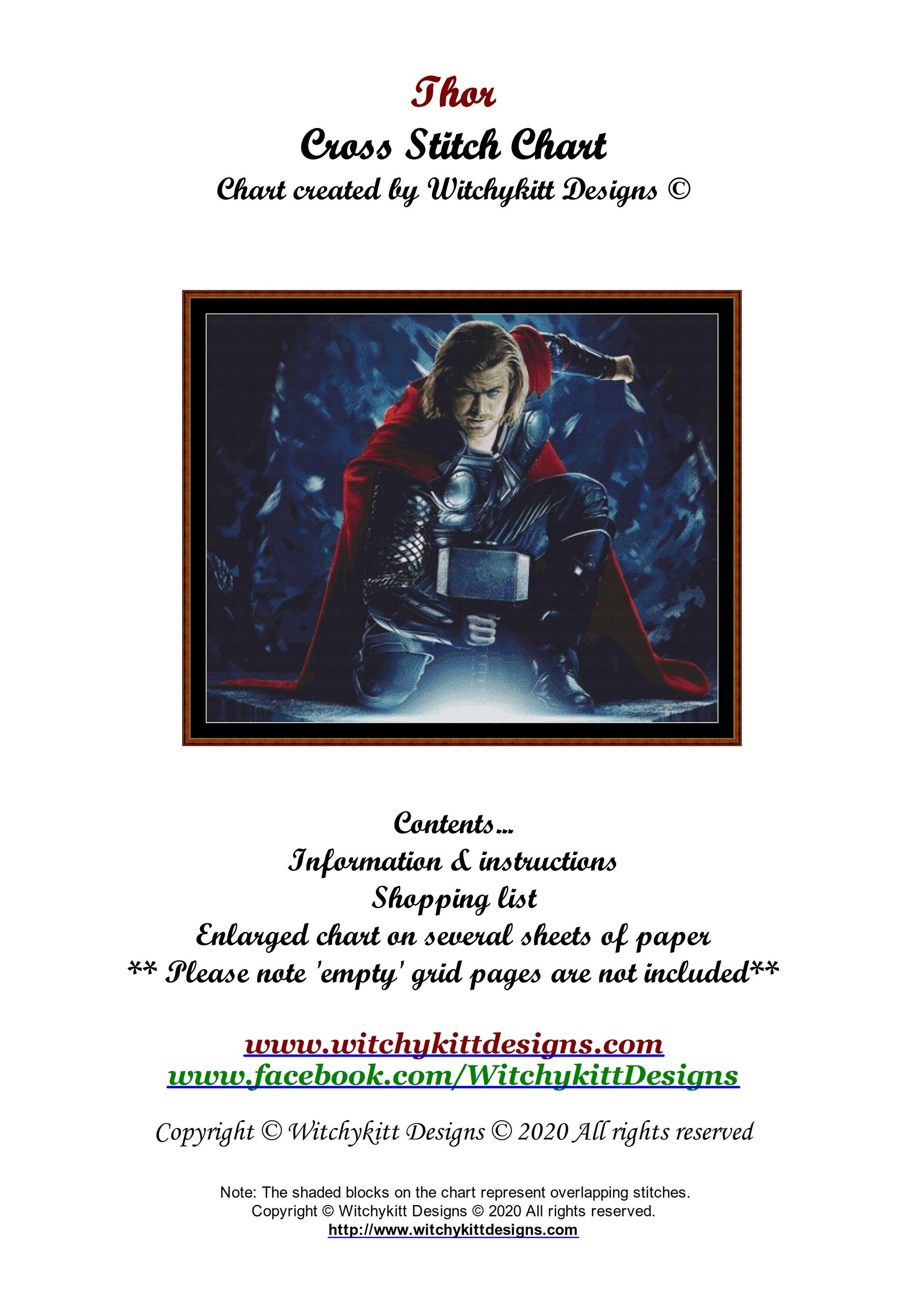 Thor Cross Stitch Pattern - Etsy