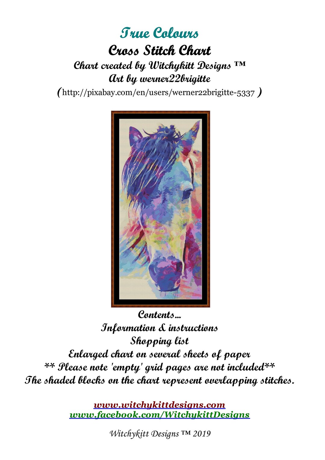 TRUE COLOURS Cross Stitch Pattern - Etsy