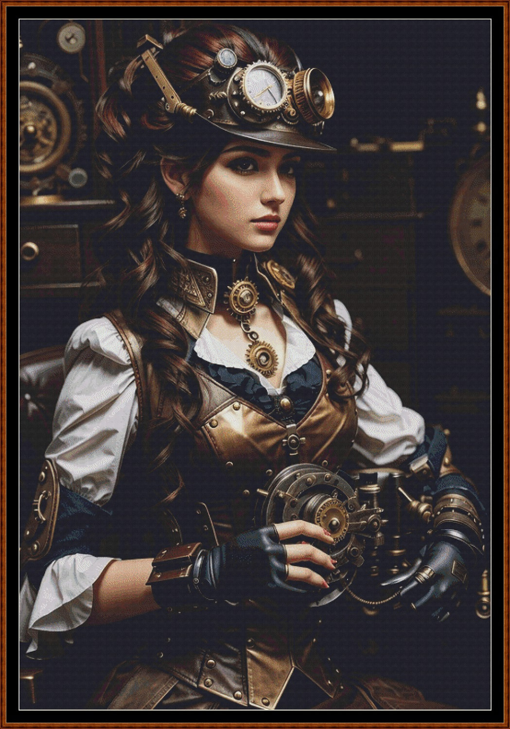 Steampunk Lady Cross Stitch Pattern - Etsy