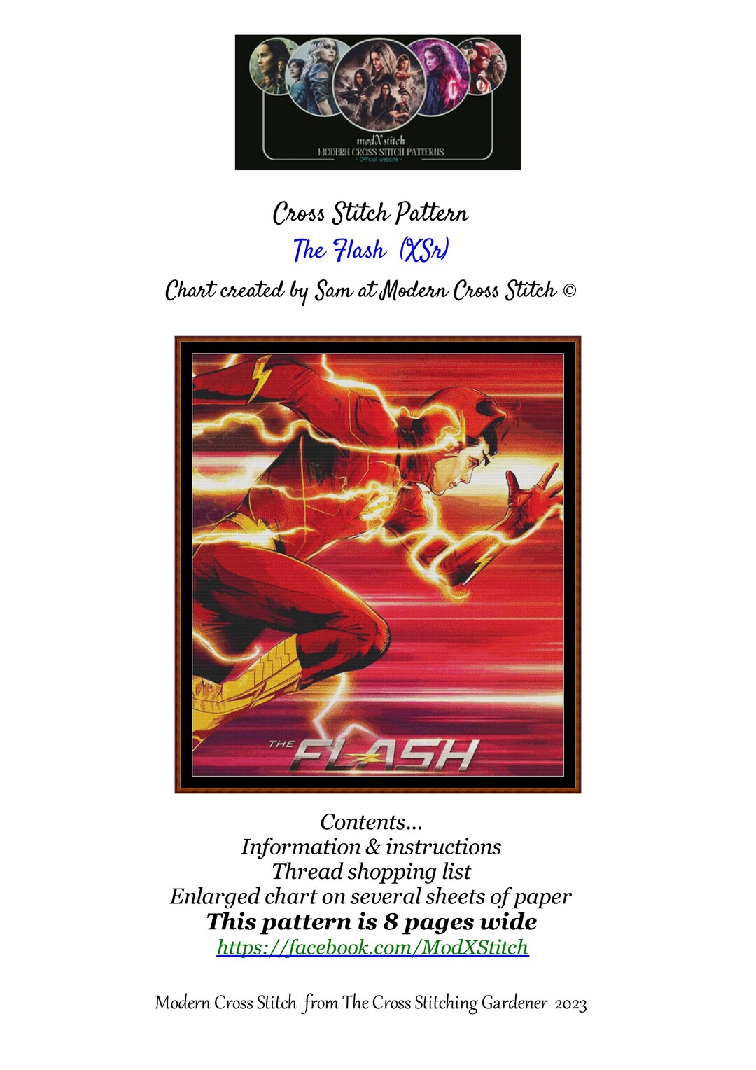 The Flash ~~ Cross Stitch Pattern - Etsy