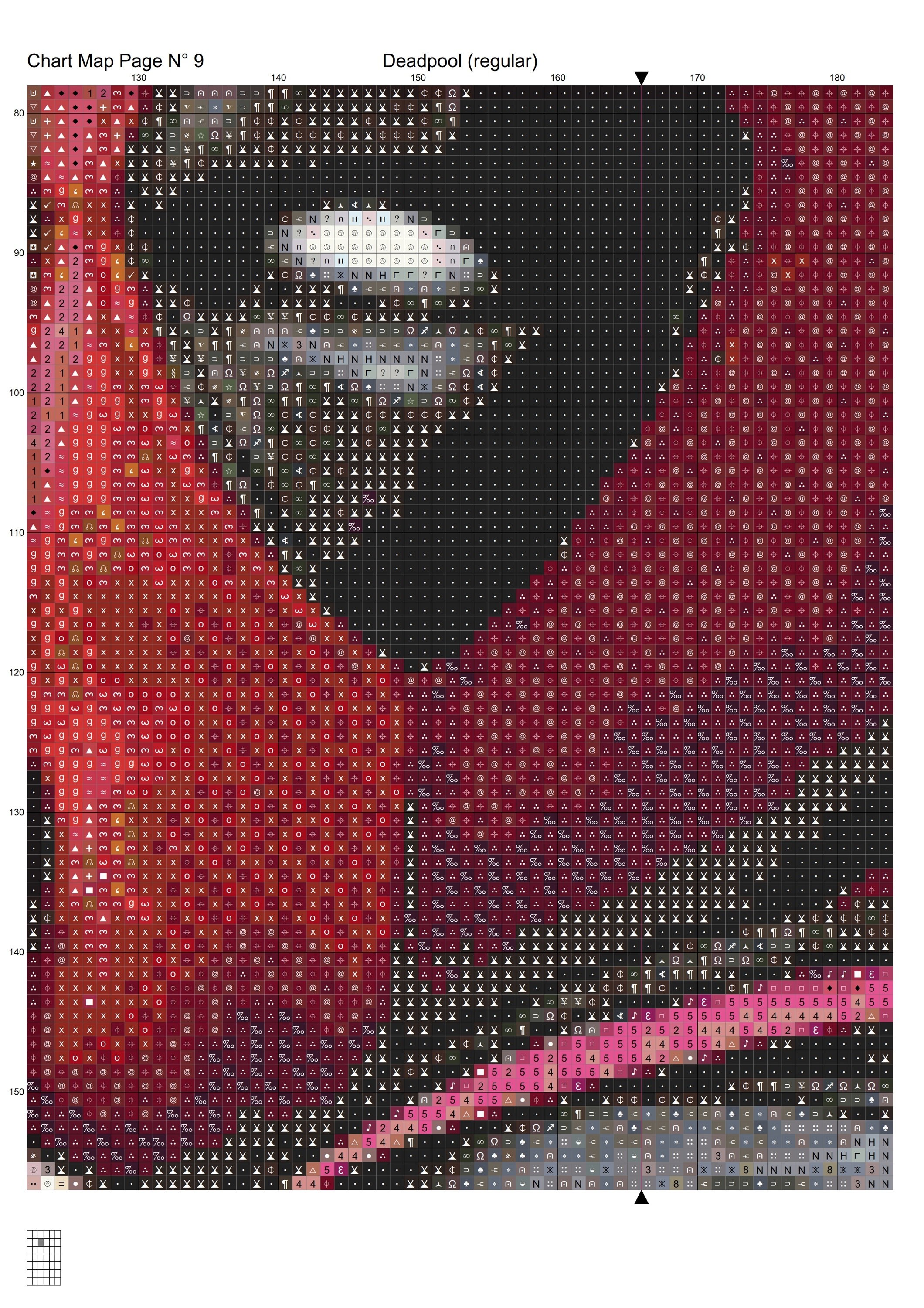Deadpool Cross Stitch Pattern Featuring the Most Cheeky of the Marvel ...
