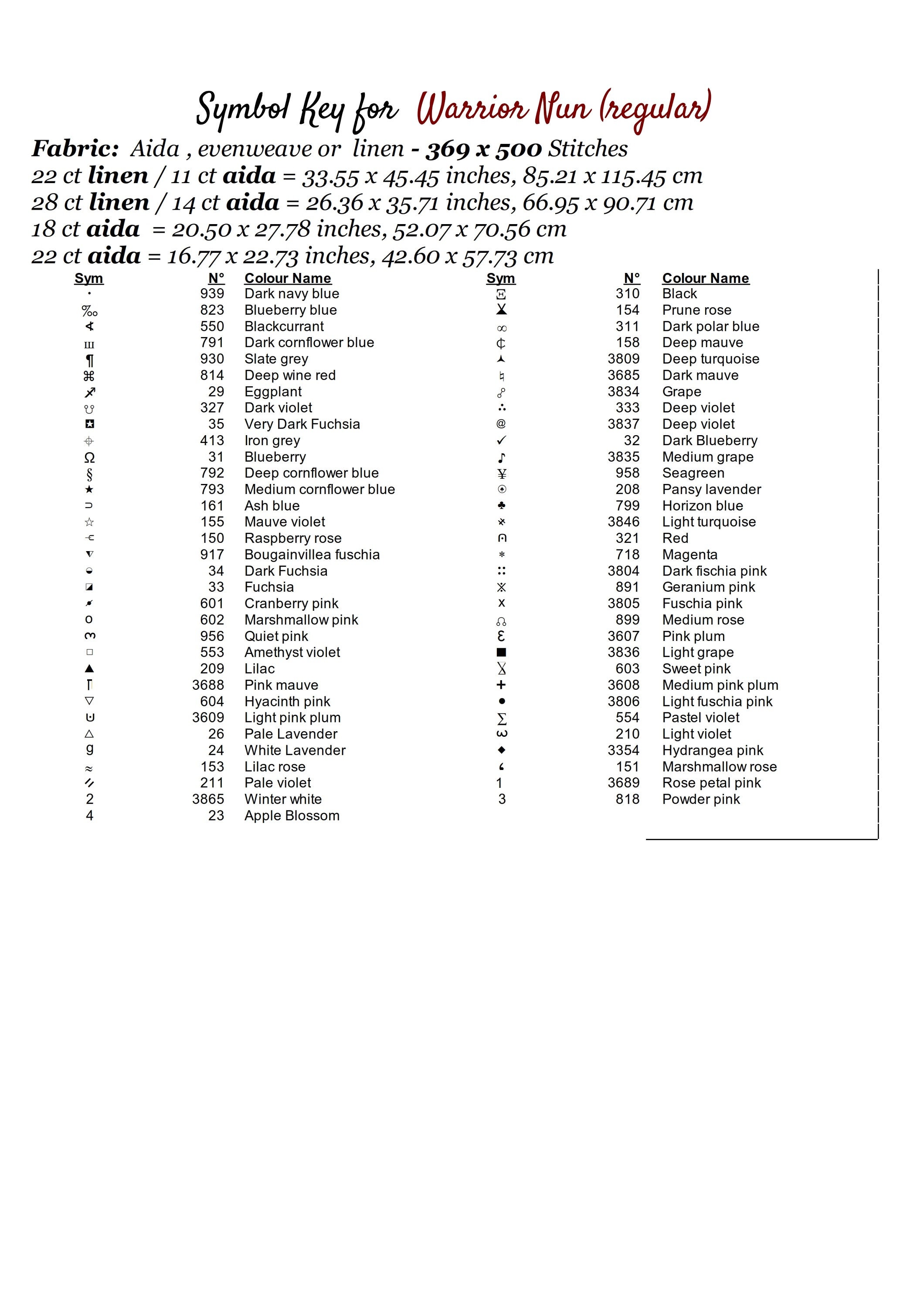 Warrior Nun ~~ Cross Stitch Pattern - Etsy