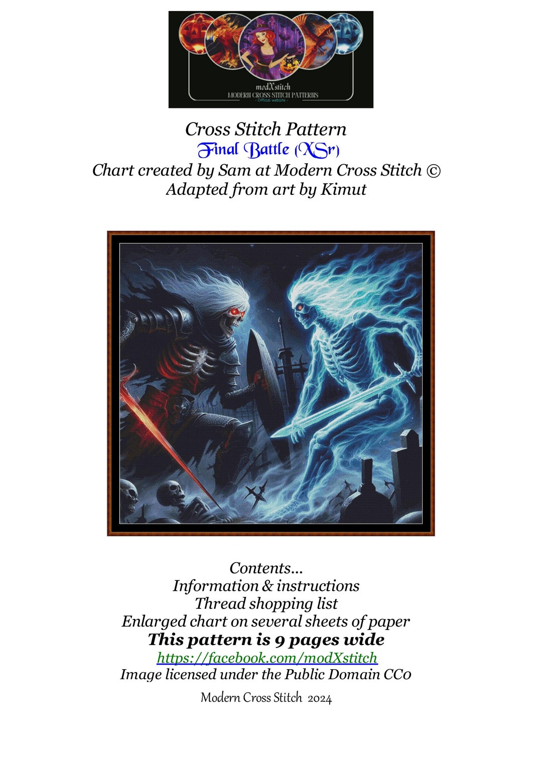 Final Battle Cross Stitch Pattern - Etsy