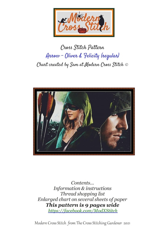 Arrow Oliver & Felicity Cross Stitch Pattern - Etsy