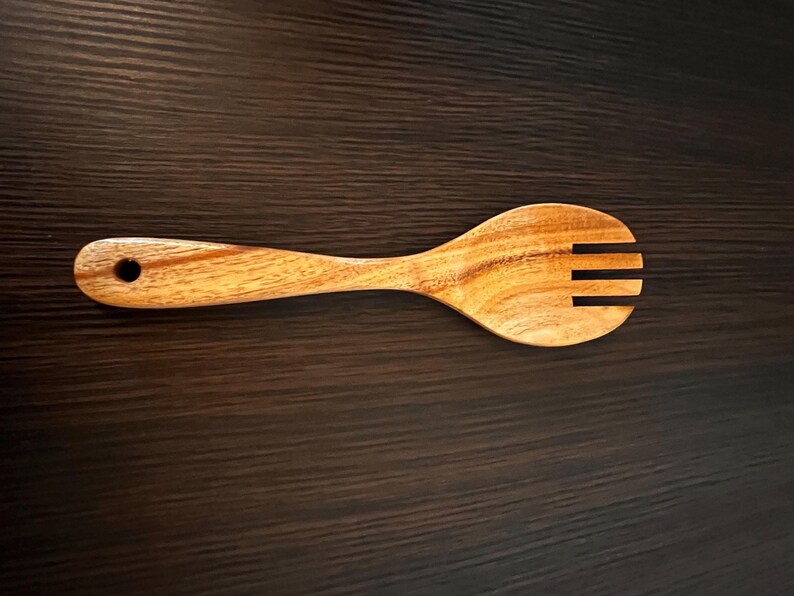 8 Pcs Handmade Natural Wood Acacia Kitchen Spoon Kitchen Utensils Ladle ...