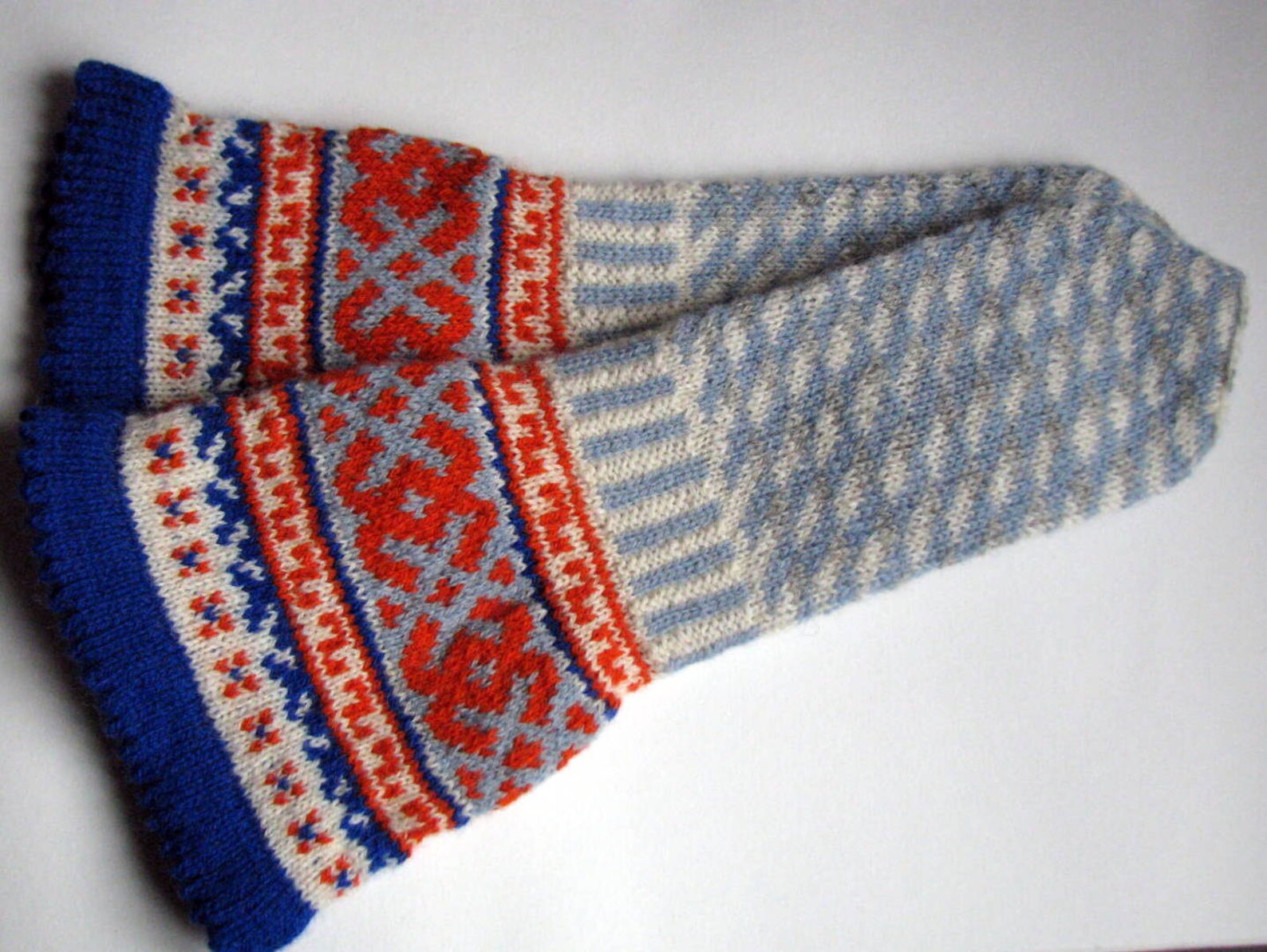Hand Knitted Wool Long Mittens With Large Cuff, Wool Mittens, Wool ...