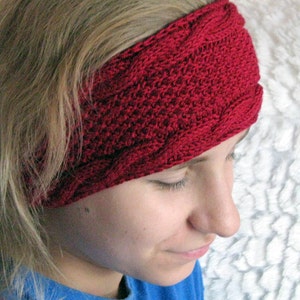 Girly Romantic Hat-hand Knit Headband - Knit Hair Band - Ear Warmer ...